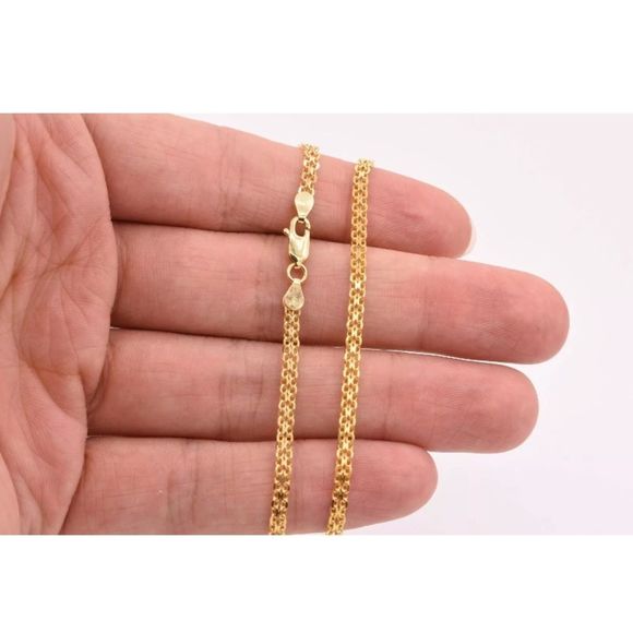 Accessories | Real 1k Solid Gold Bizmark Chain 18 Inch Women | Poshmark